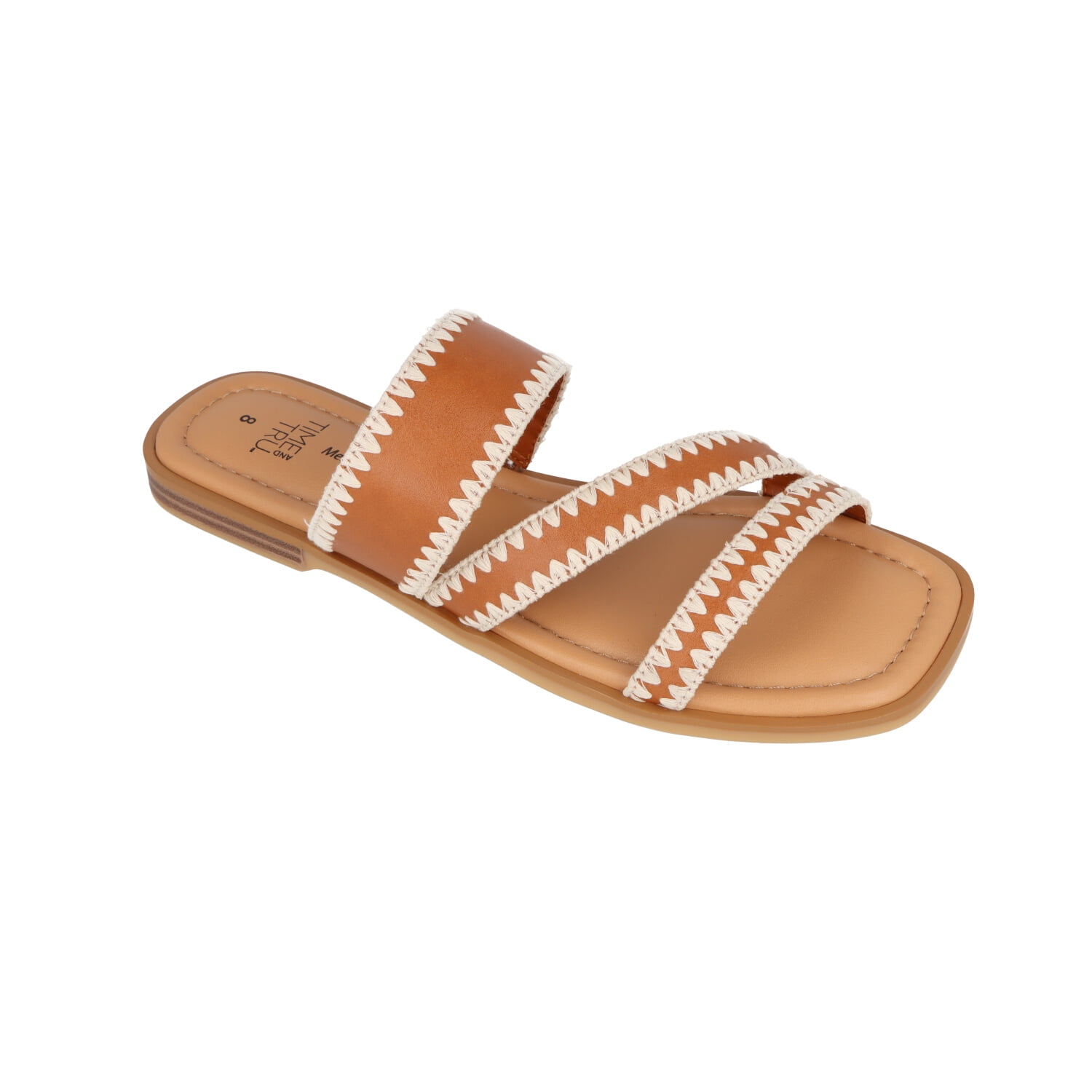 Time and Tru Women's Strappy Embroidered Sandals - Walmart.com