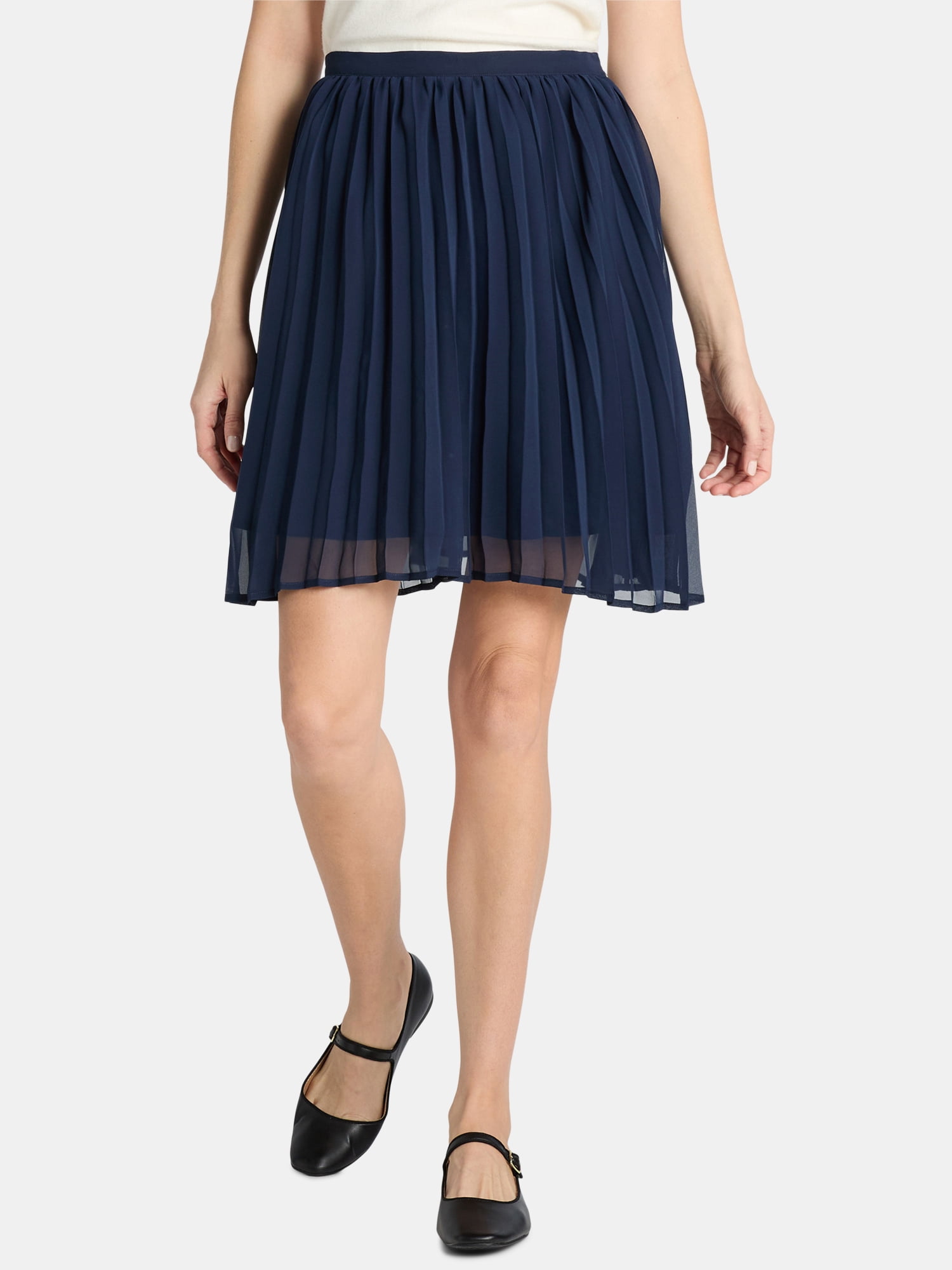 Time and Tru Women's Sunburst Pleat Mini Skirt, Sizes XS-XXXL - Walmart.com