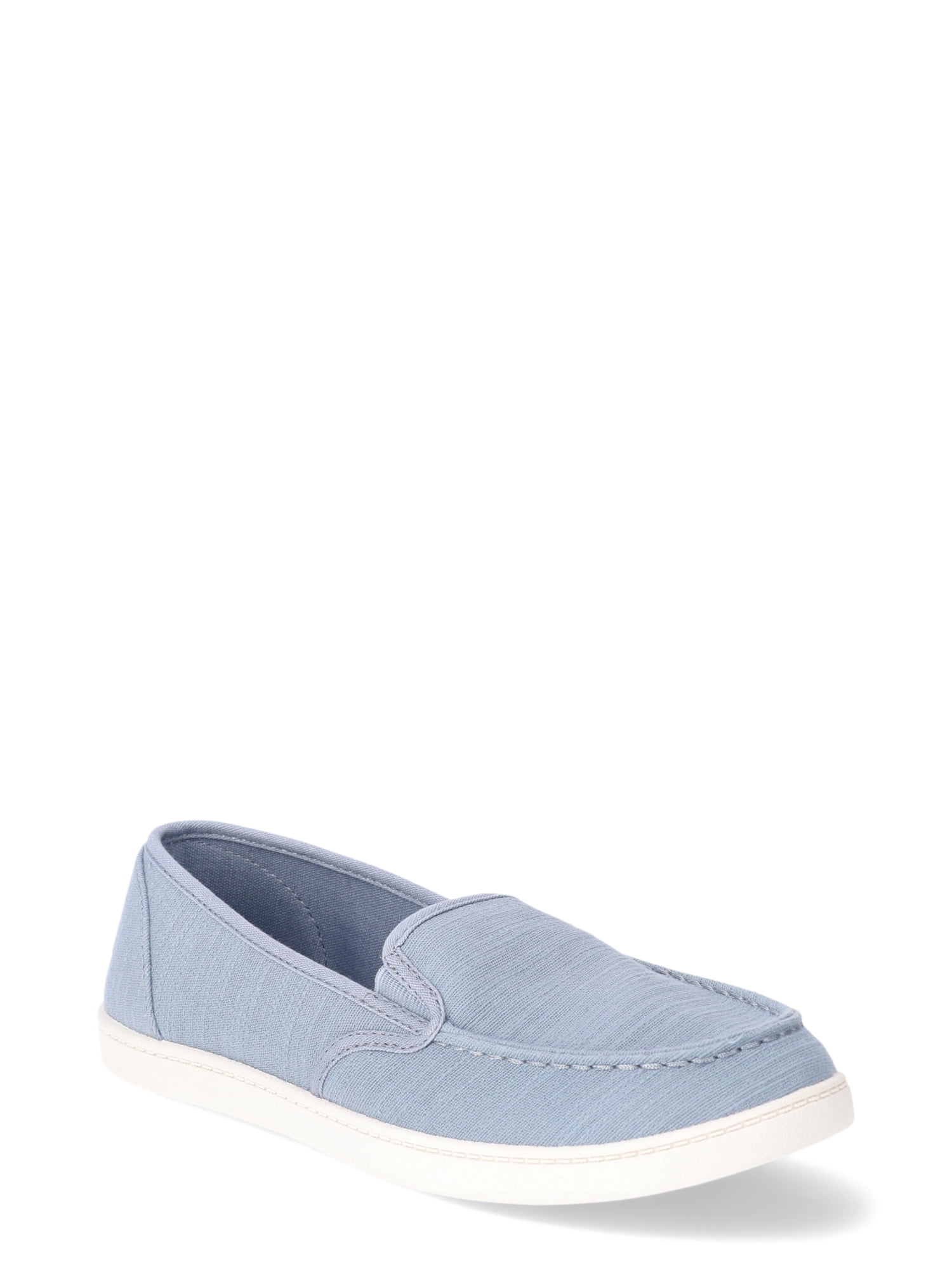 Time & Tru Women's Surf Moc Slip On Sneakers, Sizes 7-11, Cotton Canvas ...