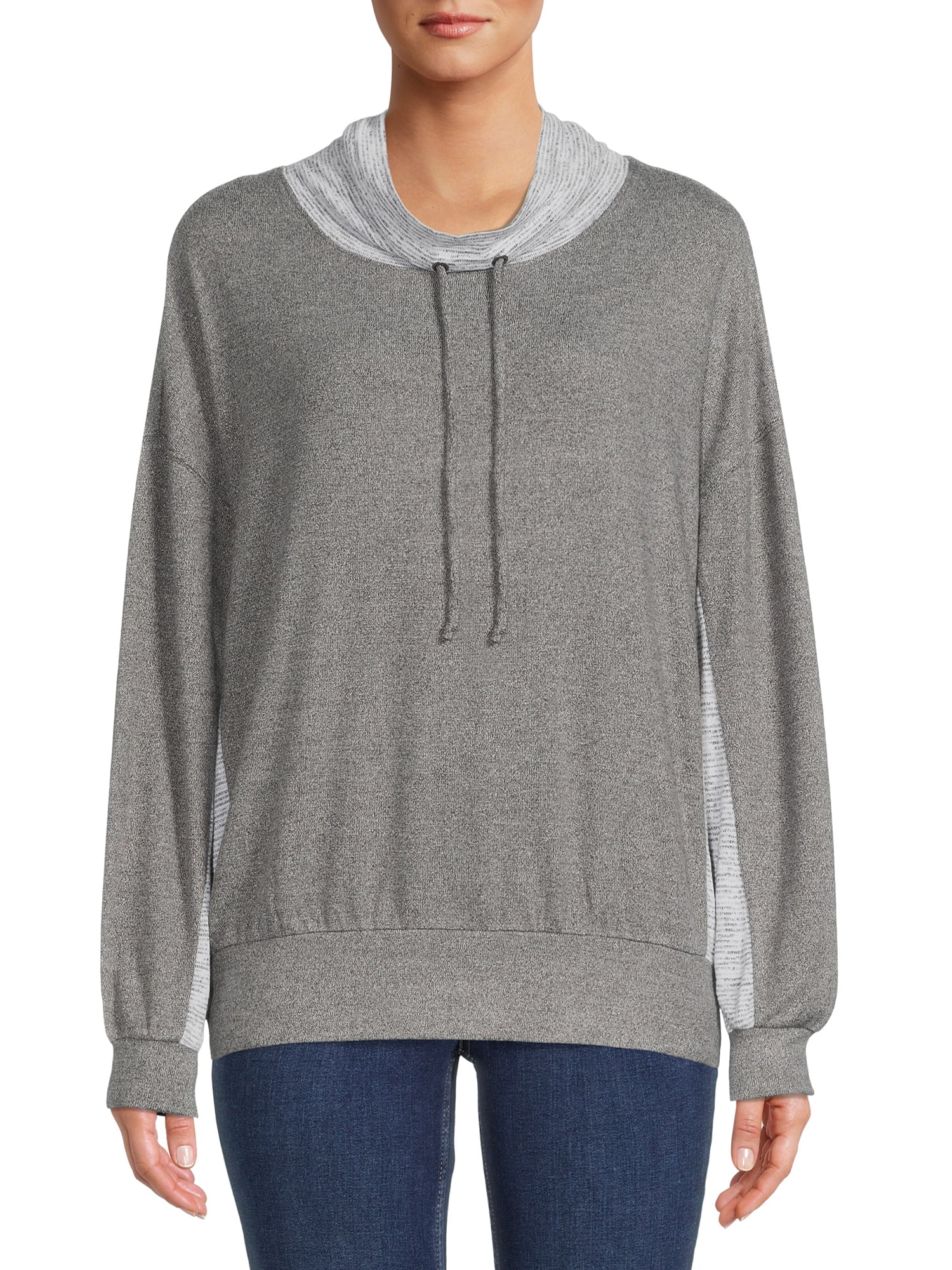 Time and Tru Women's Sweatshirt with Long Sleeves - Walmart.com