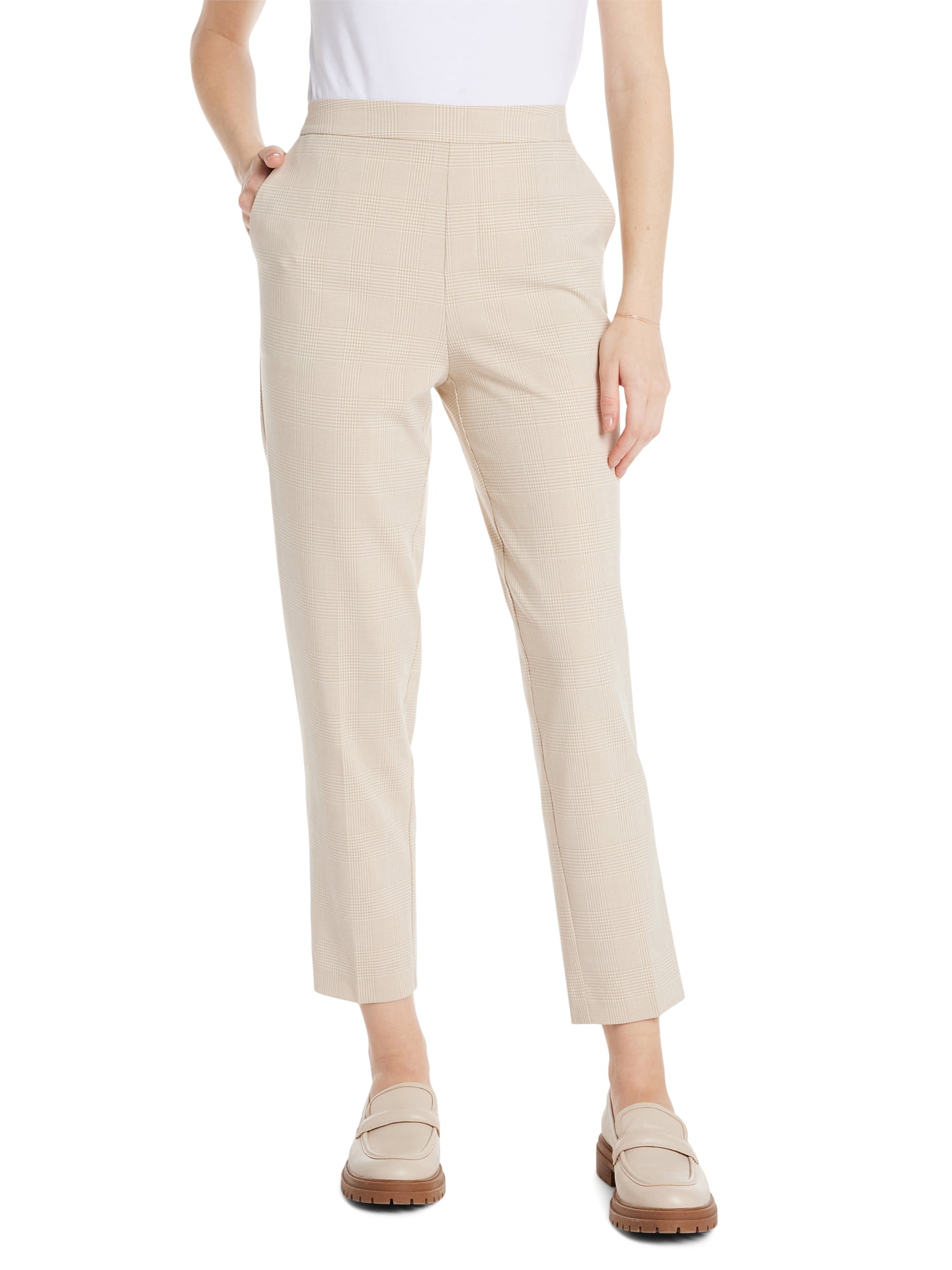 Time and Tru Women's Tapered Pull On Pants, 27" Inseam, Sizes XS-XXXL ...