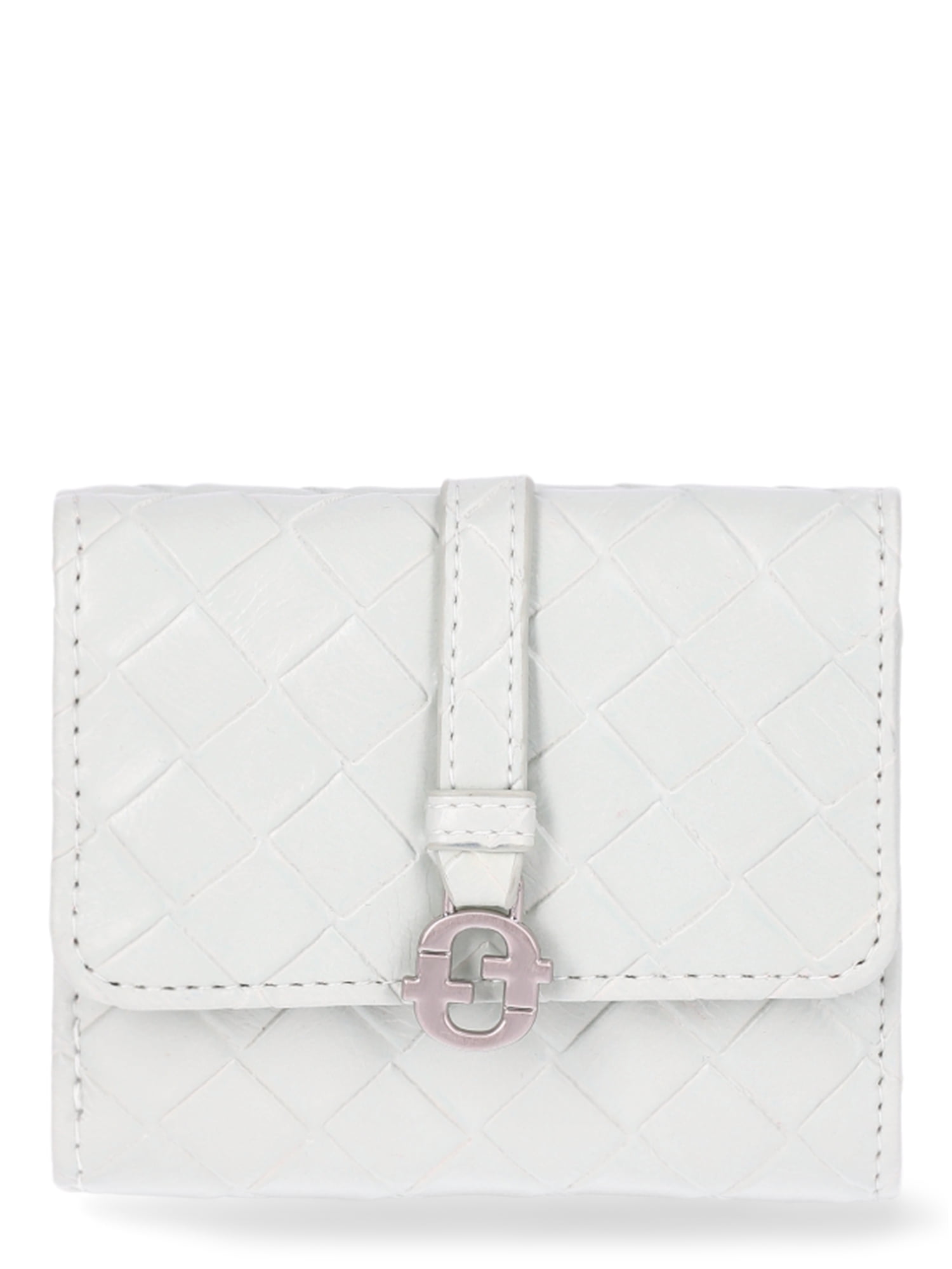 Time and Tru Women's Thea Double Sided Trifold Wallet, Seafoam, Compact ...