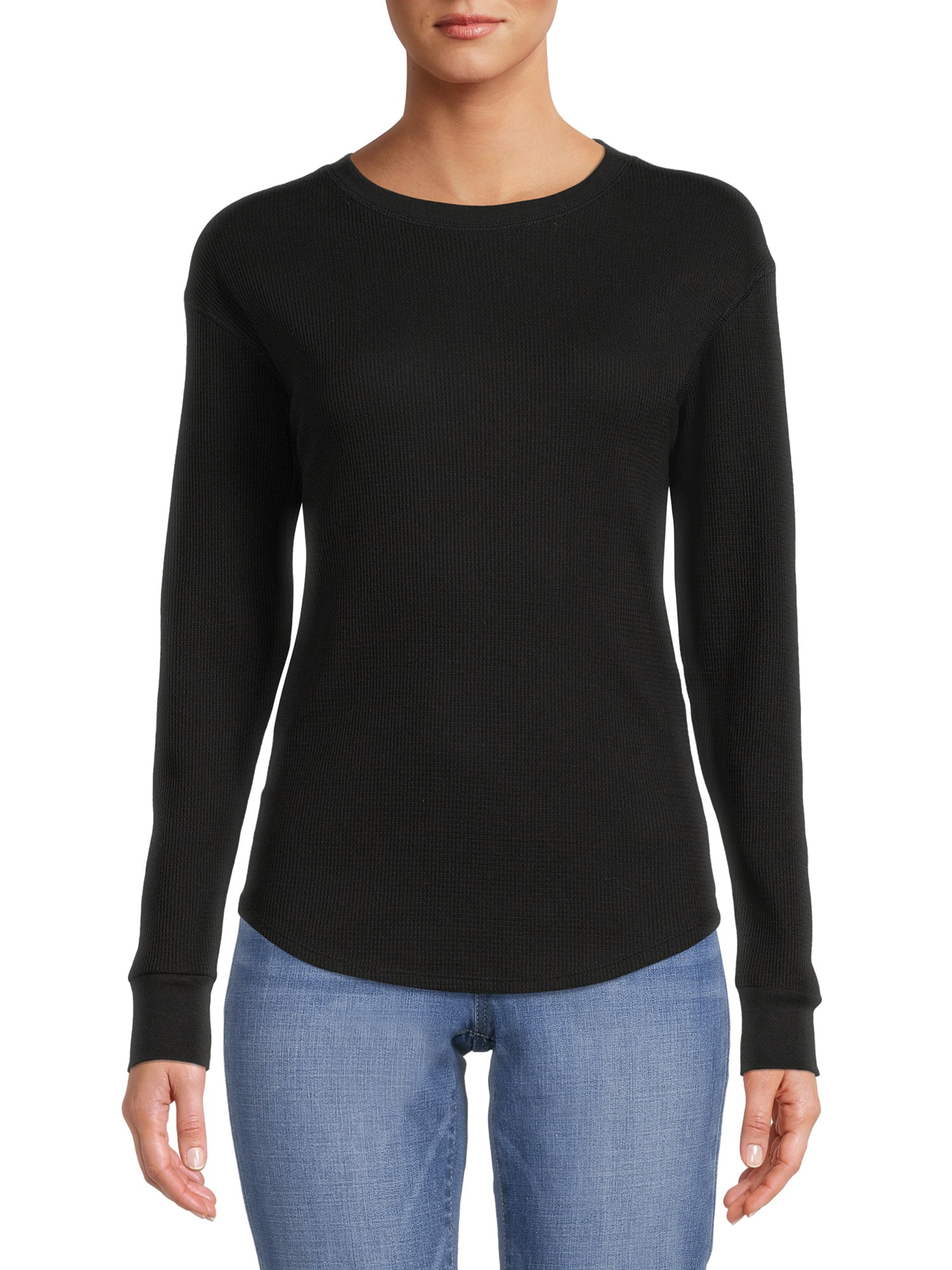 Time and Tru Women's Thermal Top with Long Sleeves - Walmart.com