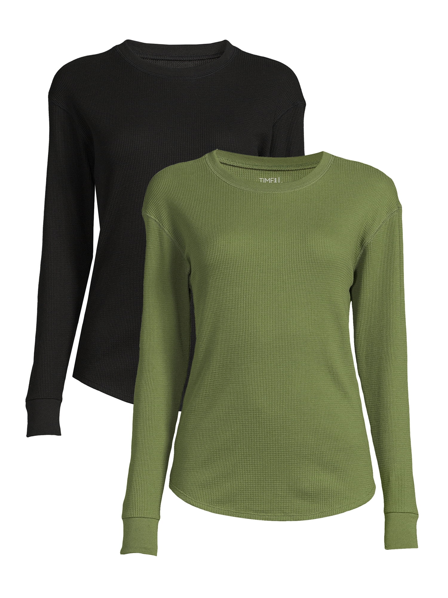 Time and Tru Women's Thermal Tops, 2-Pack - Walmart.com