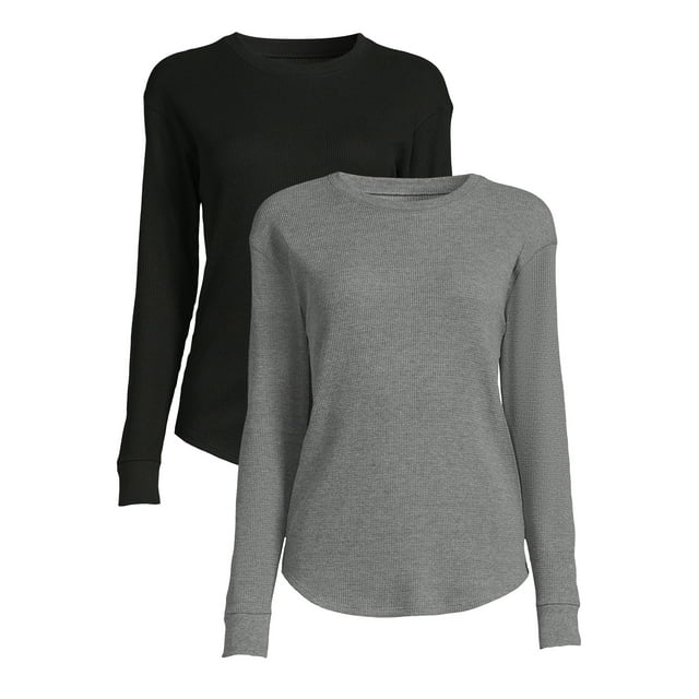 Time and Tru Women's Thermal Tops, 2-Pack - Walmart.com