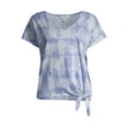Time and Tru Women's Tie Front T-Shirt - Walmart.com