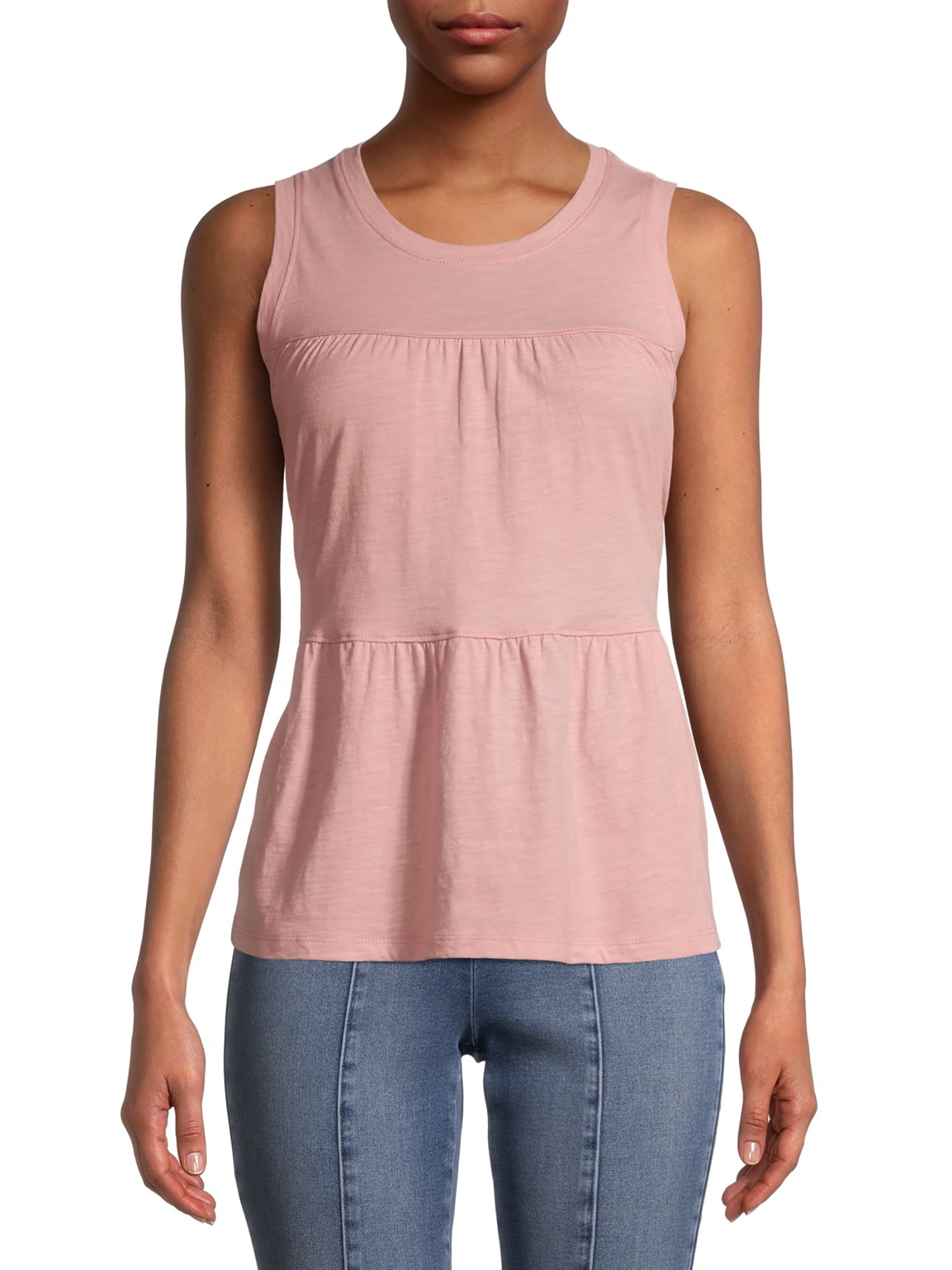 Time and Tru Women's Tiered Tank - Walmart.com