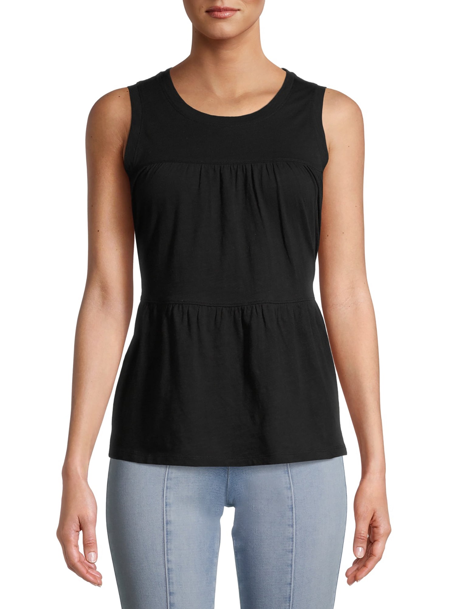 Time and Tru Women's Tiered Tank - Walmart.com