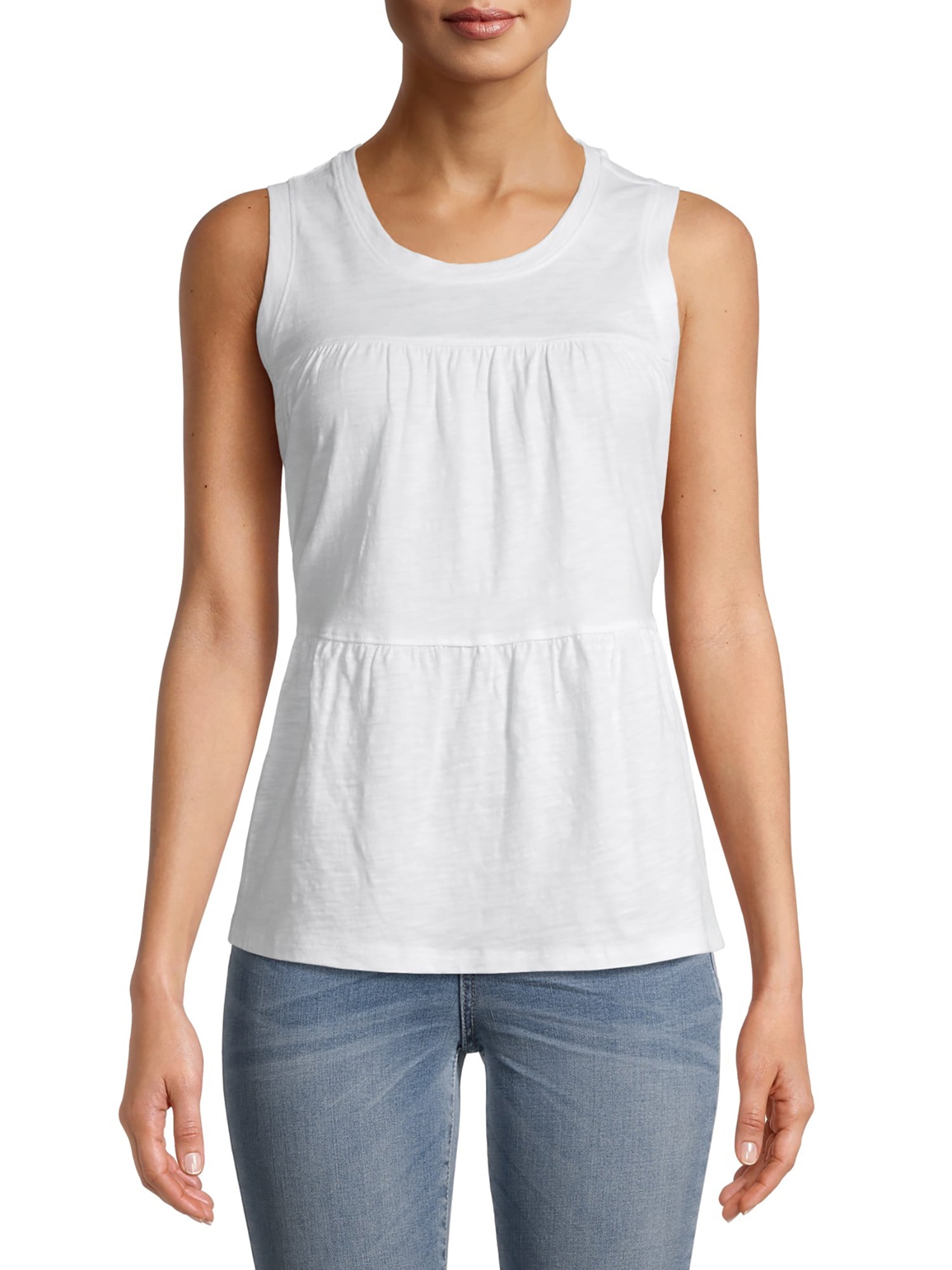 Time and Tru Women's Tiered Tank - Walmart.com