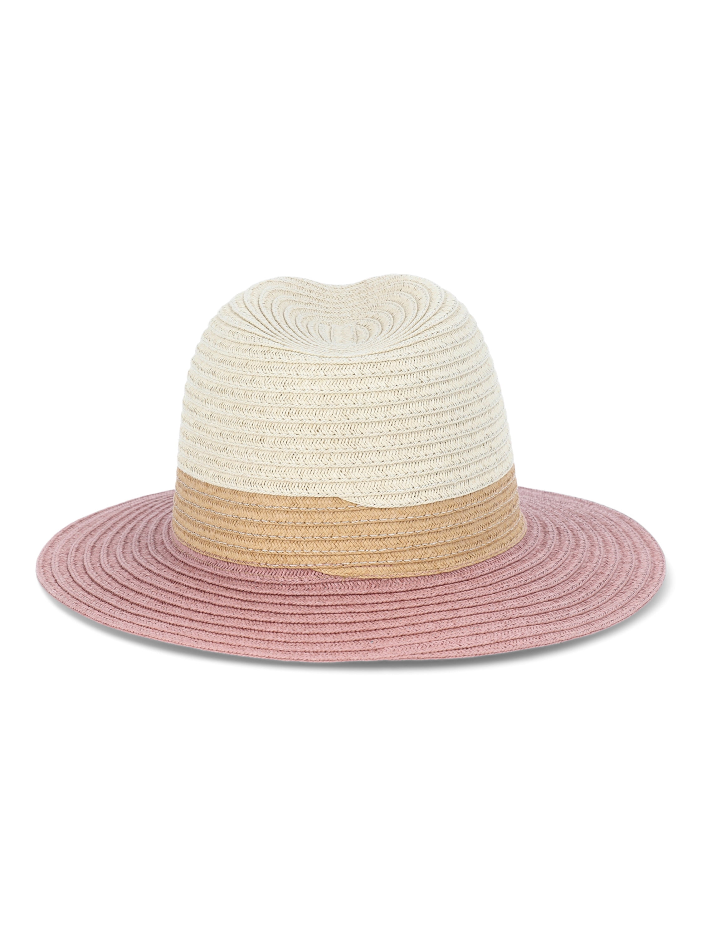Time and Tru Women’s Tricolor Panama Hat, Mauve, One Size Fits Most ...