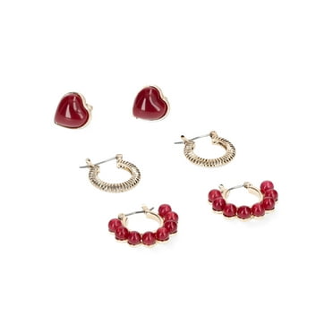 Time and Tru Scalloped C-Hoop Earrings - Walmart.com