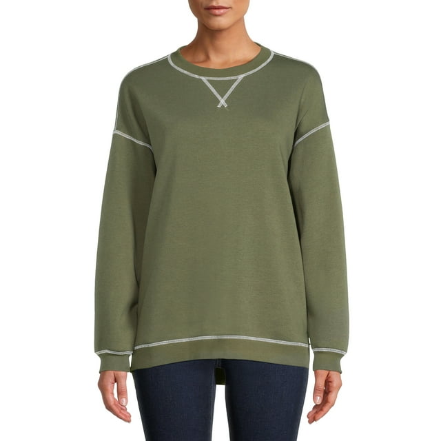Time and Tru Women's Tunic Sweatshirt - Walmart.com