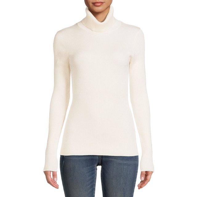 Time and Tru Women's Turtleneck Sweater - Walmart Business Supplies