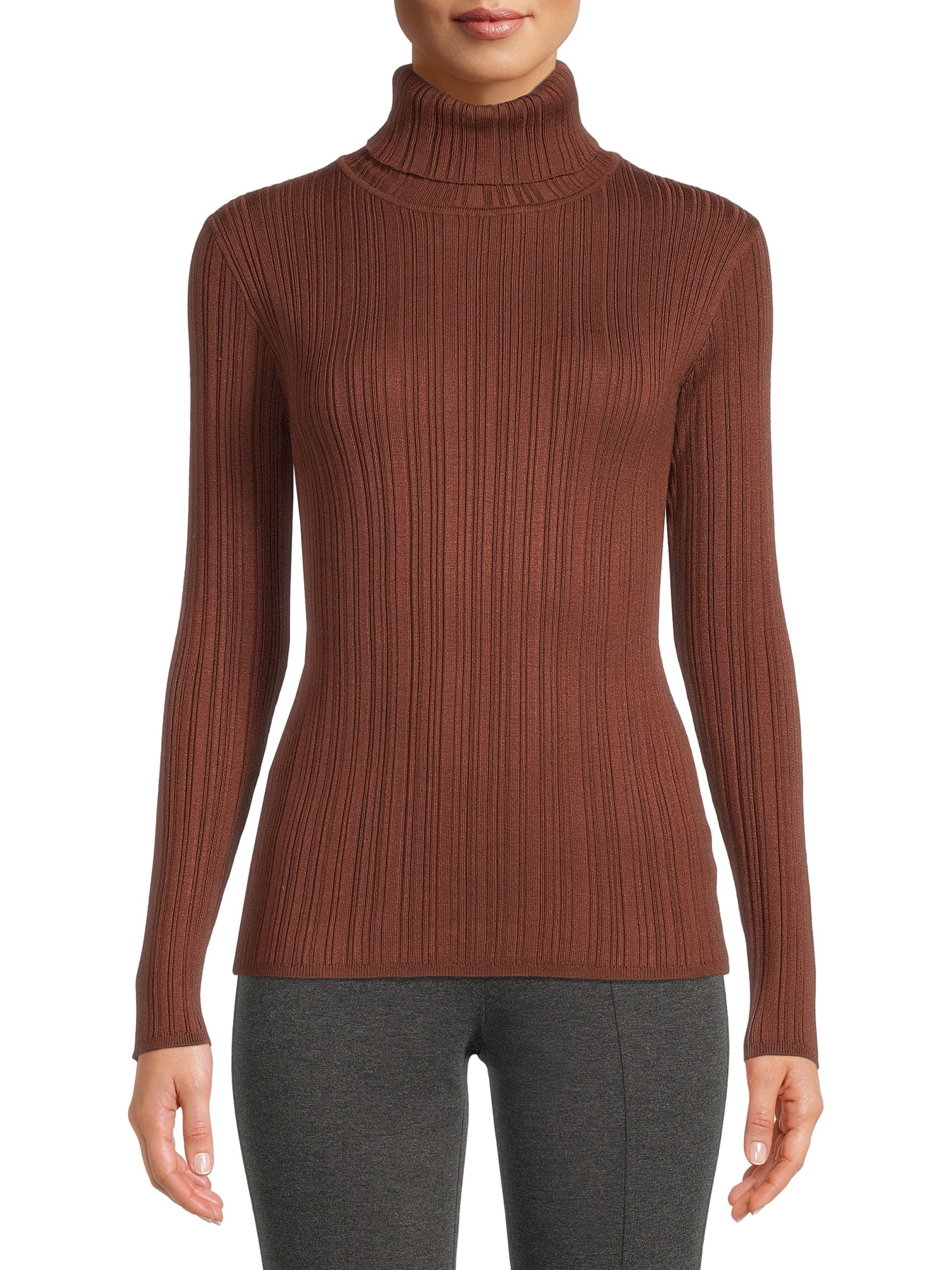 Time and Tru Women's Turtleneck Sweater - Walmart.com
