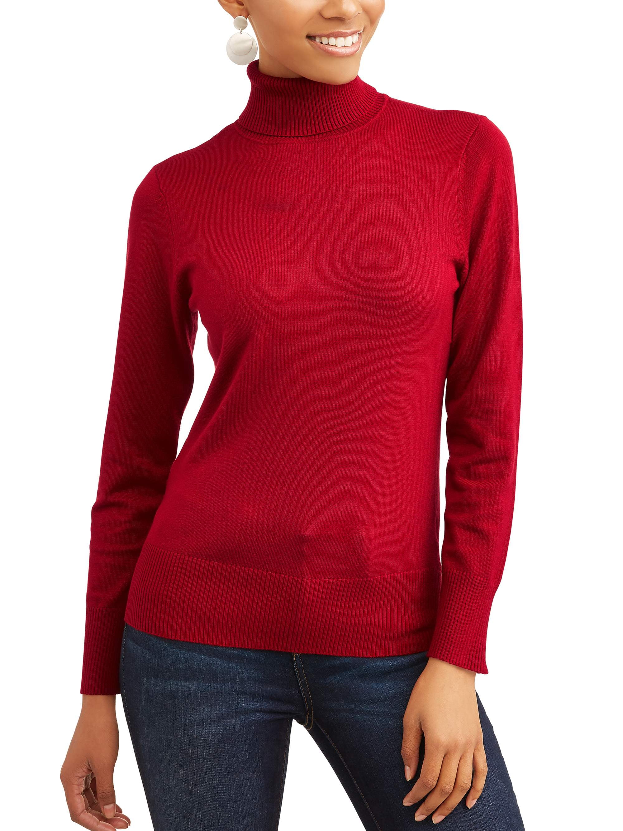 Time and Tru Women's Turtleneck Sweater - Walmart.com