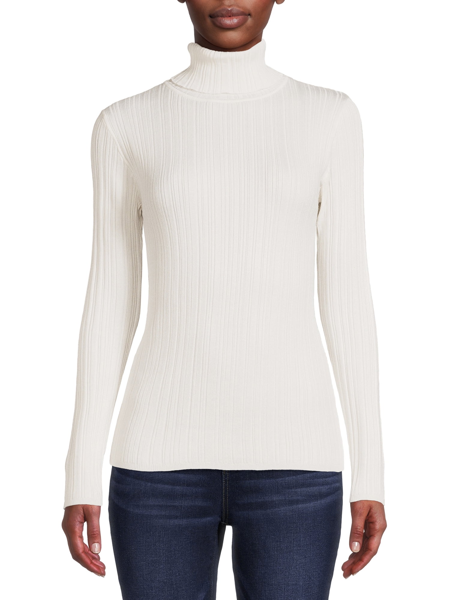 Time and Tru Women's Turtleneck Sweater - Walmart.com