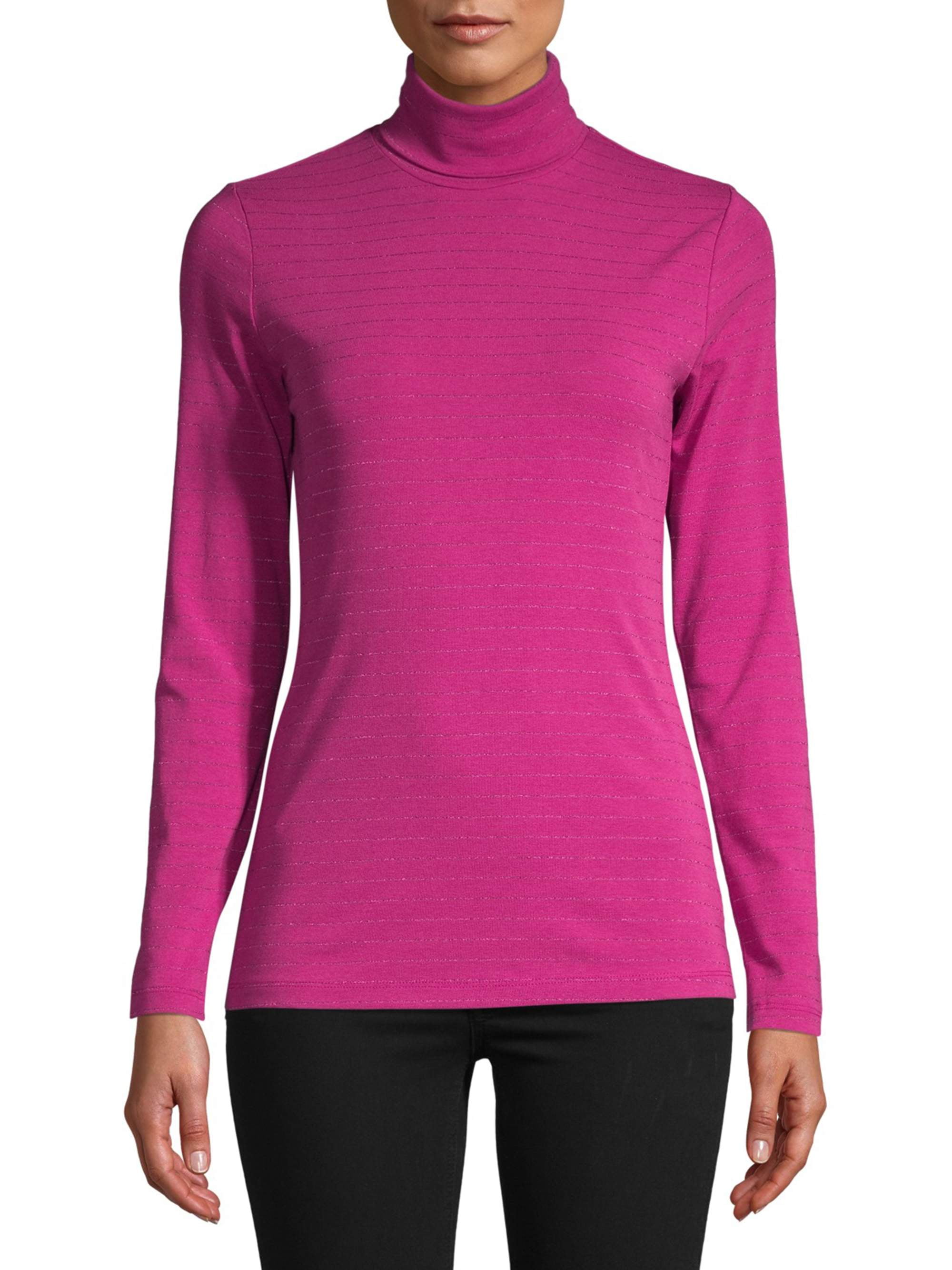 Time and Tru Women's Turtleneck Top - Walmart.com