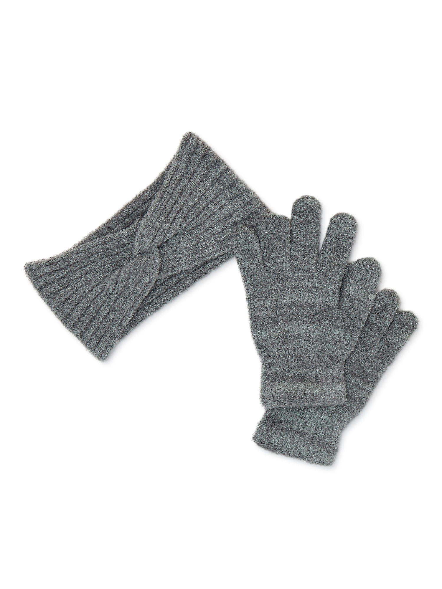 Time and Tru Women's Twist Headwrap and Gloves Set, 2-Piece - Walmart.com