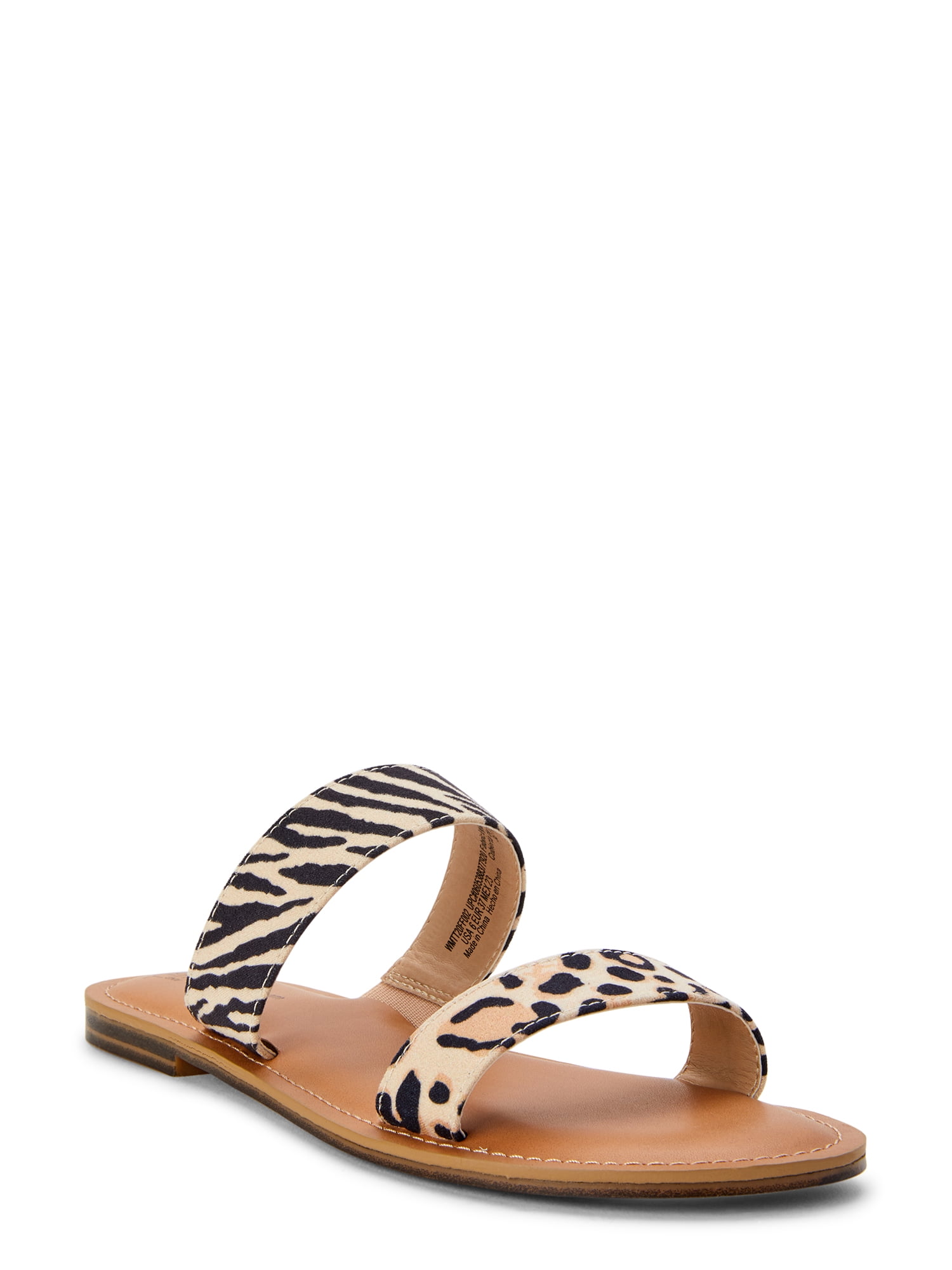 Time and Tru Women's Two Band Sandals - Walmart.com