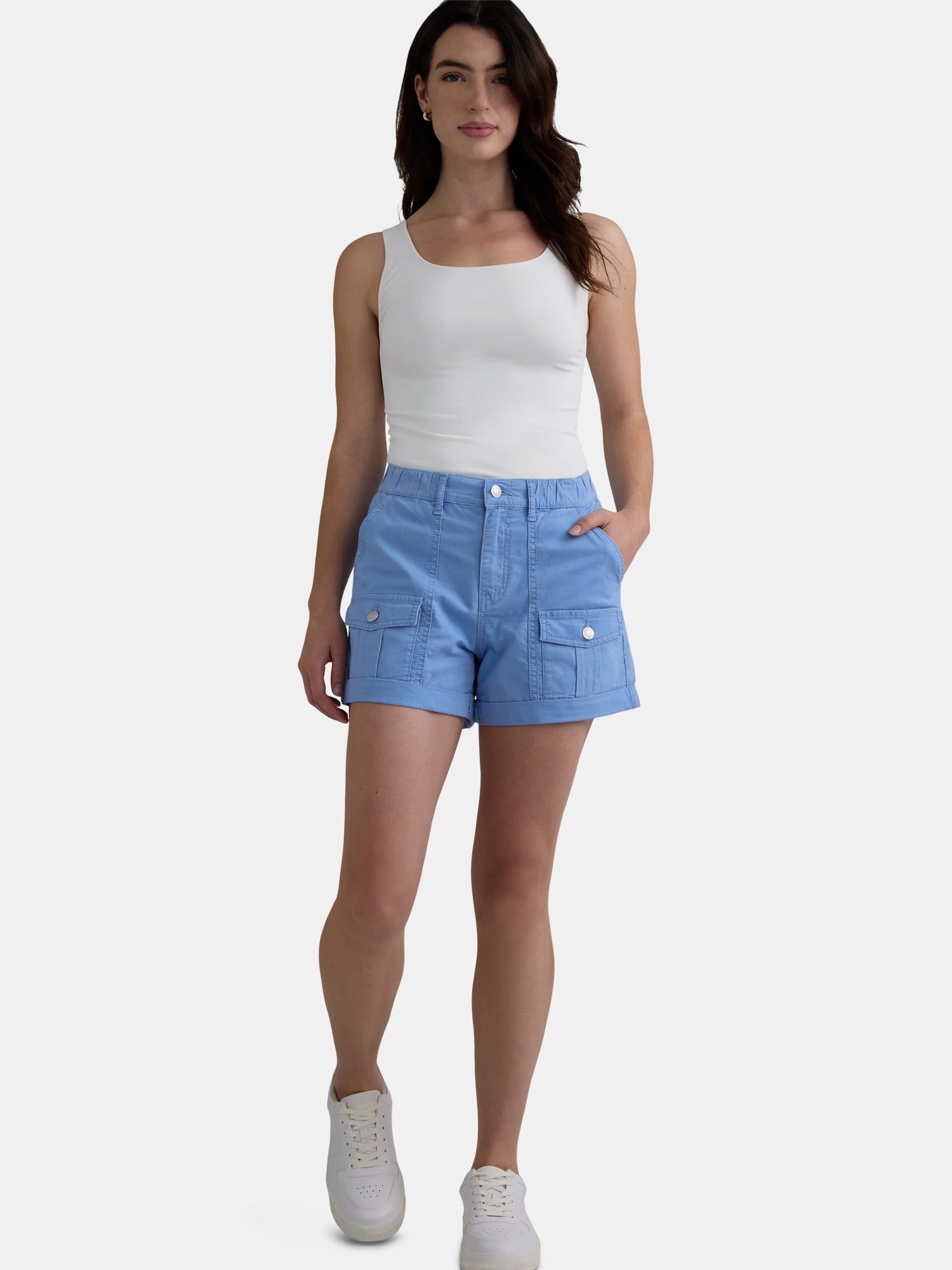 Time and Tru Women's Utility Shorts, 4” Inseam, Sizes 2-20 - Walmart.com