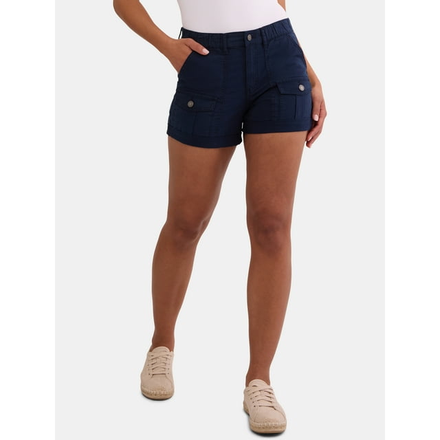 Time and Tru Women's Utility Shorts, 4" Inseam, Sizes 0-22 - Walmart ...