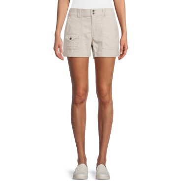 Time and Tru Women's Mid Rise Cuffed 4" Denim Short - Walmart.com