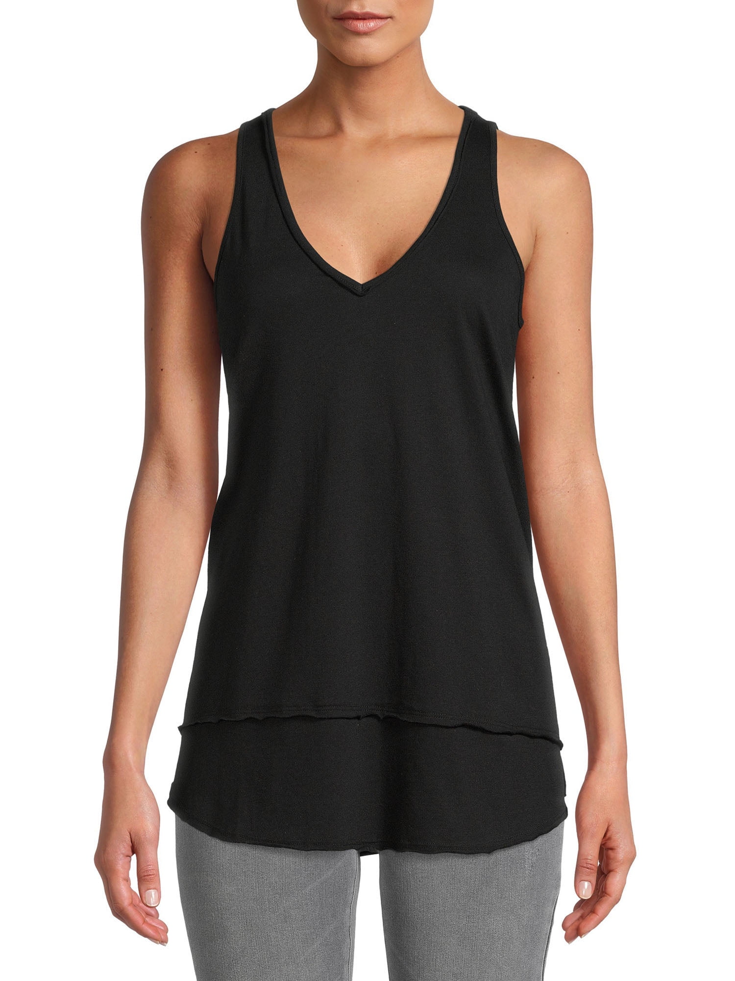 Time and Tru women's V Neck Tunic Tank Top - Longer Length - Walmart.com