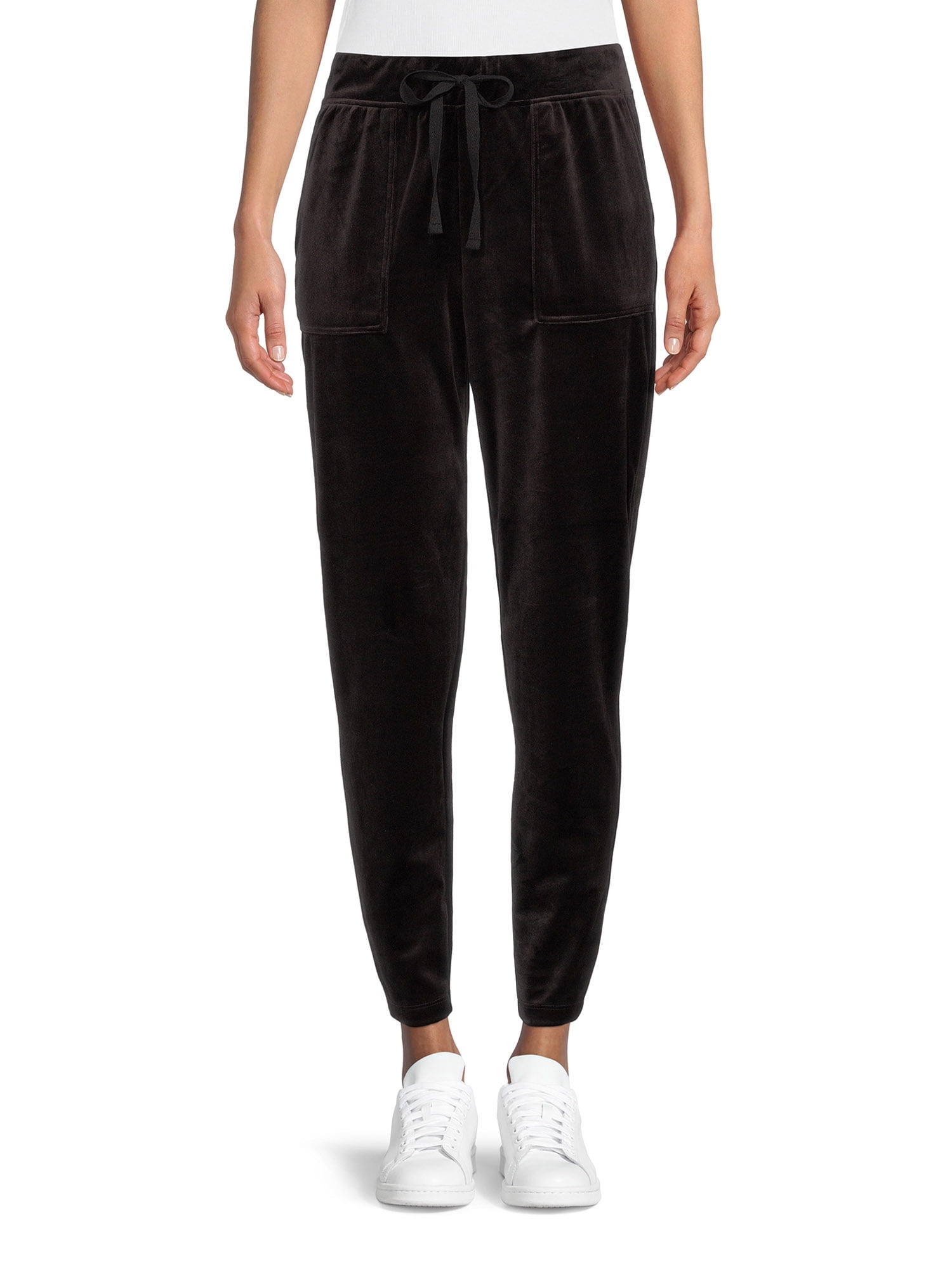 Time and Tru Velour Jogger Pants - women's Lounge Wear - Walmart.com
