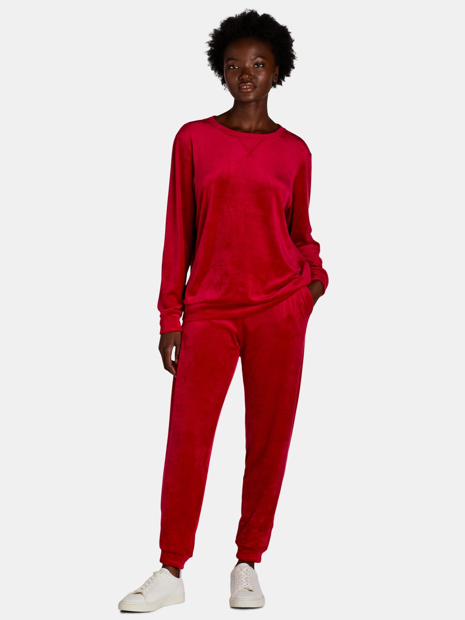 Time and Tru Women's Velour Top and Pants Set, 2-Piece, Sizes S-XXL - Walmart.com