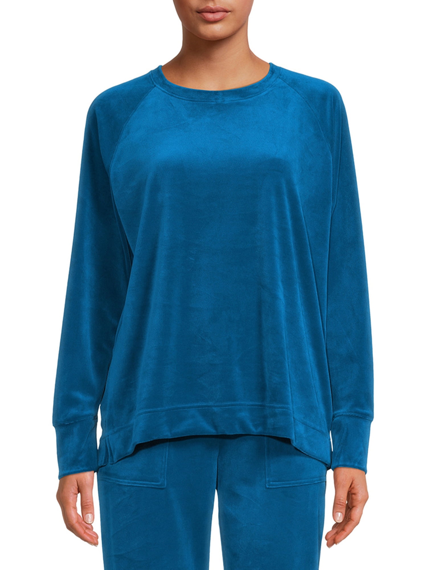 Time and Tru Women's Velour Sweatshirt - Walmart.com