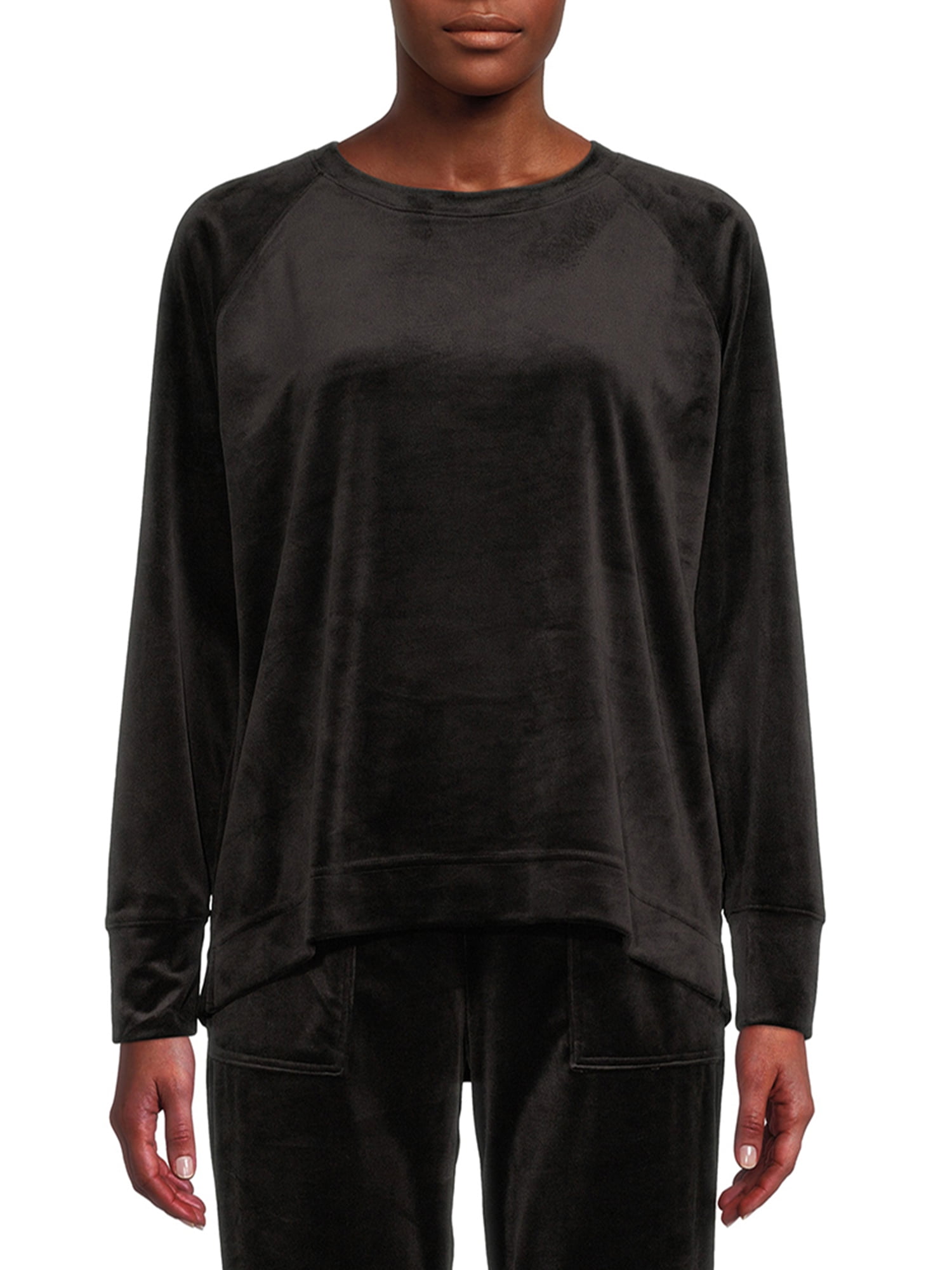 Time and Tru Women's Velour Sweatshirt - Walmart.com