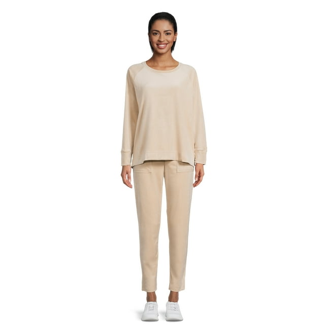 Time and Tru Women's Velour Top and Pants Set, 2-Piece, Sizes S-XXXL - Walmart.com