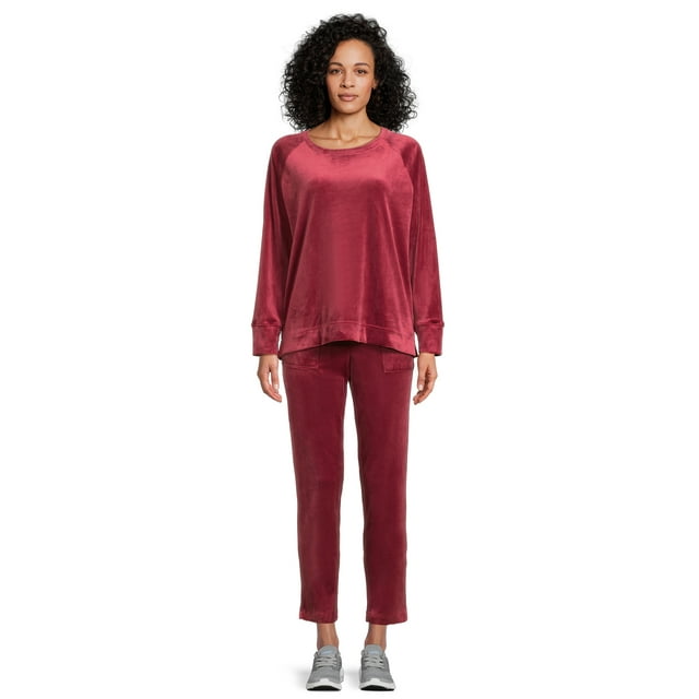 Time and Tru Women's Velour Top and Pants Set, 2-Piece, Sizes S-XXXL - Walmart.com