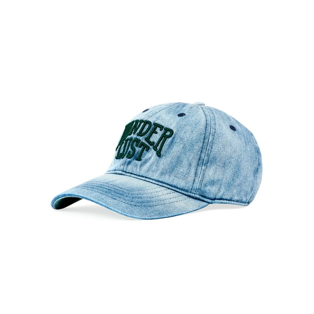Time and Tru Women's Washed Denim Wander Lust Baseball Hat - Walmart.com