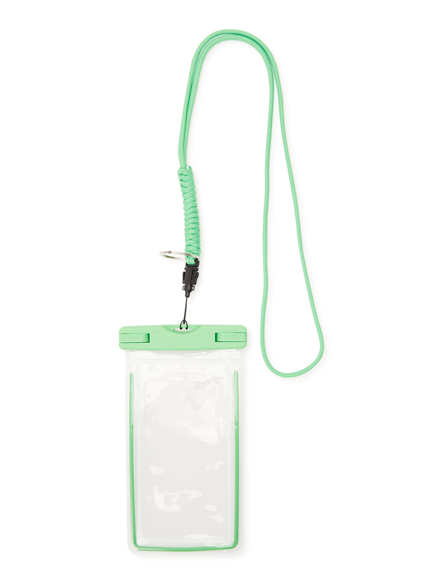 Time and Tru Women's Water Resistant Lanyard Beach Phone Pouch, Green ...