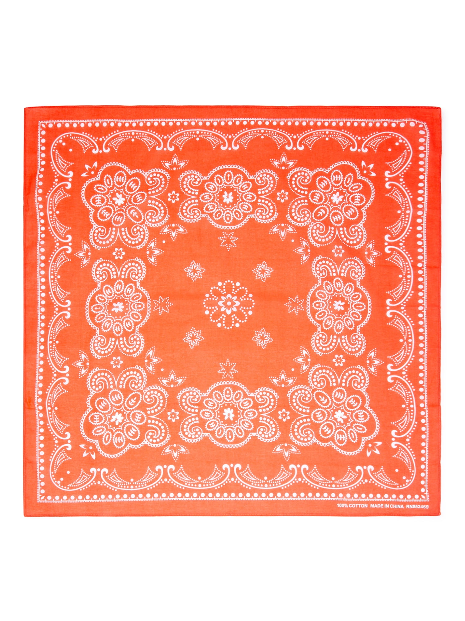 (2 pack) Time and Tru Women's Western Star Bandana, Orange Mango ...