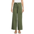 Time and Tru Women's Wide Leg Cargo Pants, 30" Inseam for Regular ...