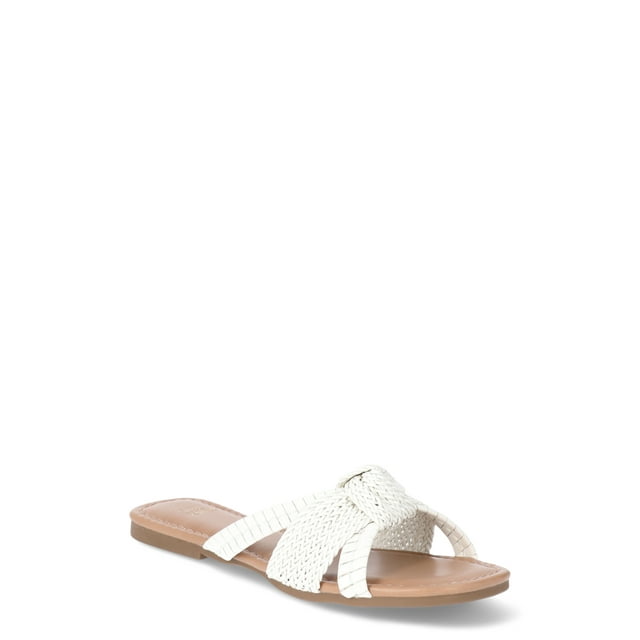 Time and Tru Women's Woven Knot Slide Sandal - Walmart.com