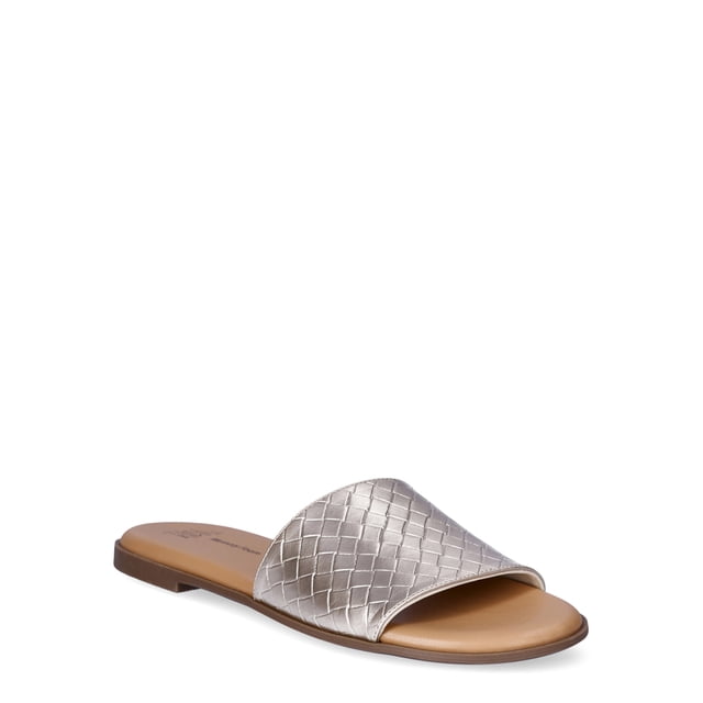 Time and Tru Women's Woven Slide Sandals - Walmart.com