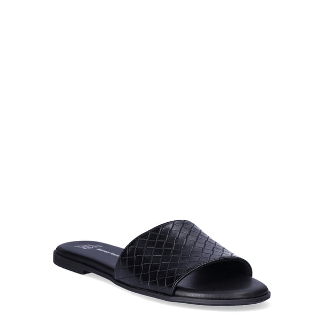 Time and Tru Women's Woven Slide Sandals - Walmart.com
