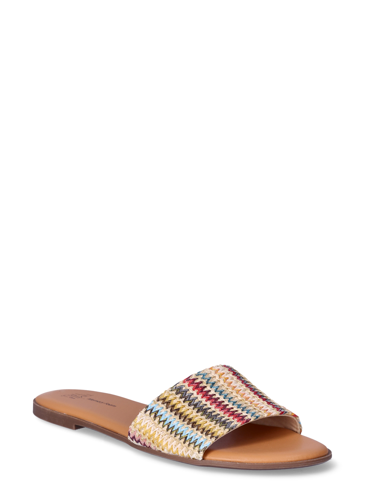 Time and Tru Women's Woven Slide Sandals - Walmart.com