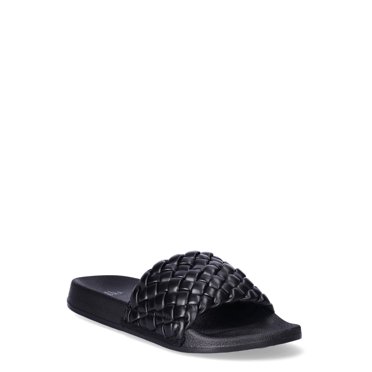 Time and Tru Women's Woven Slide Sandals - Walmart.com
