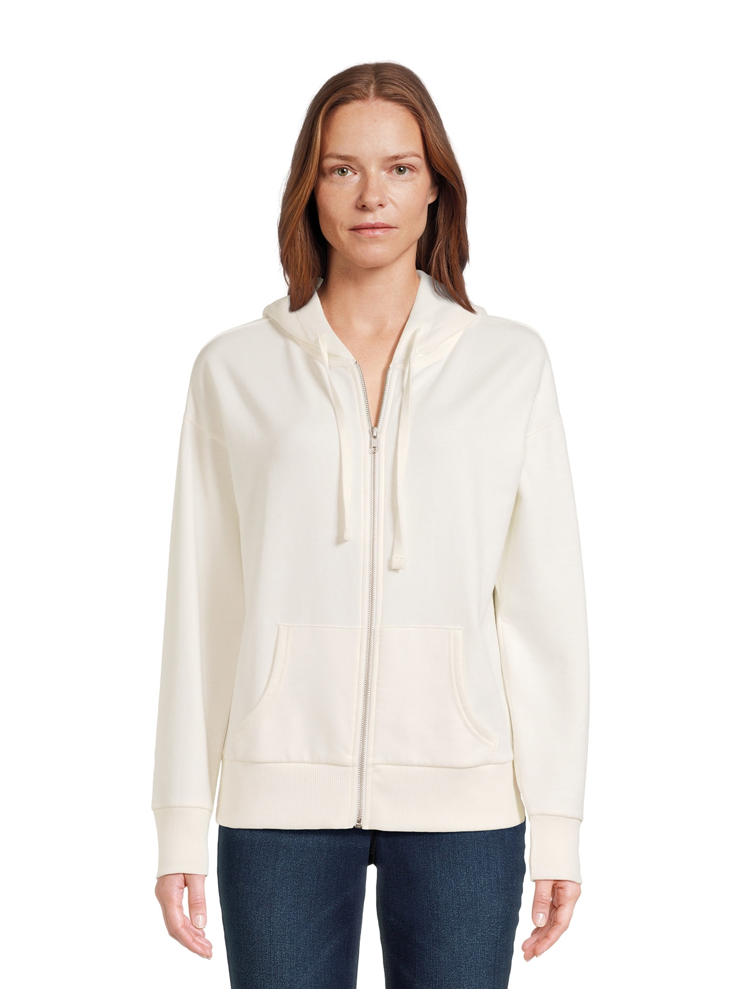 Time and Tru Women's Zip Up Hoodie with Pockets, Sizes XS-XXXL ...