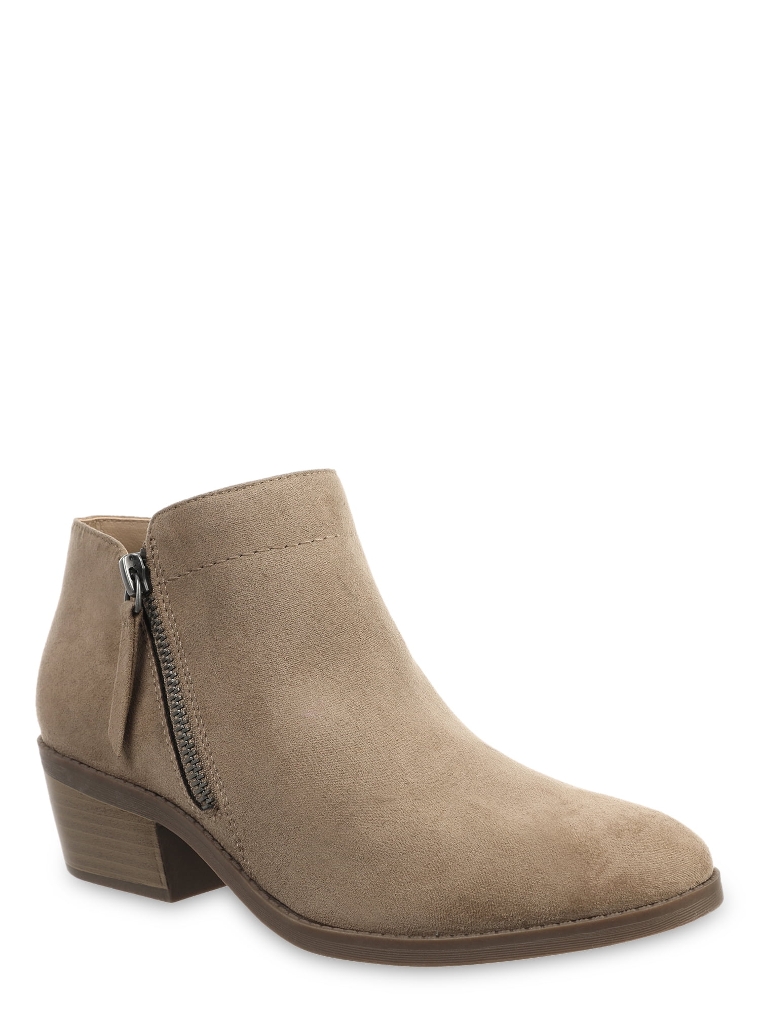 Time and Tru Women's Zipper Bootie, Wide Width Available - Walmart.com