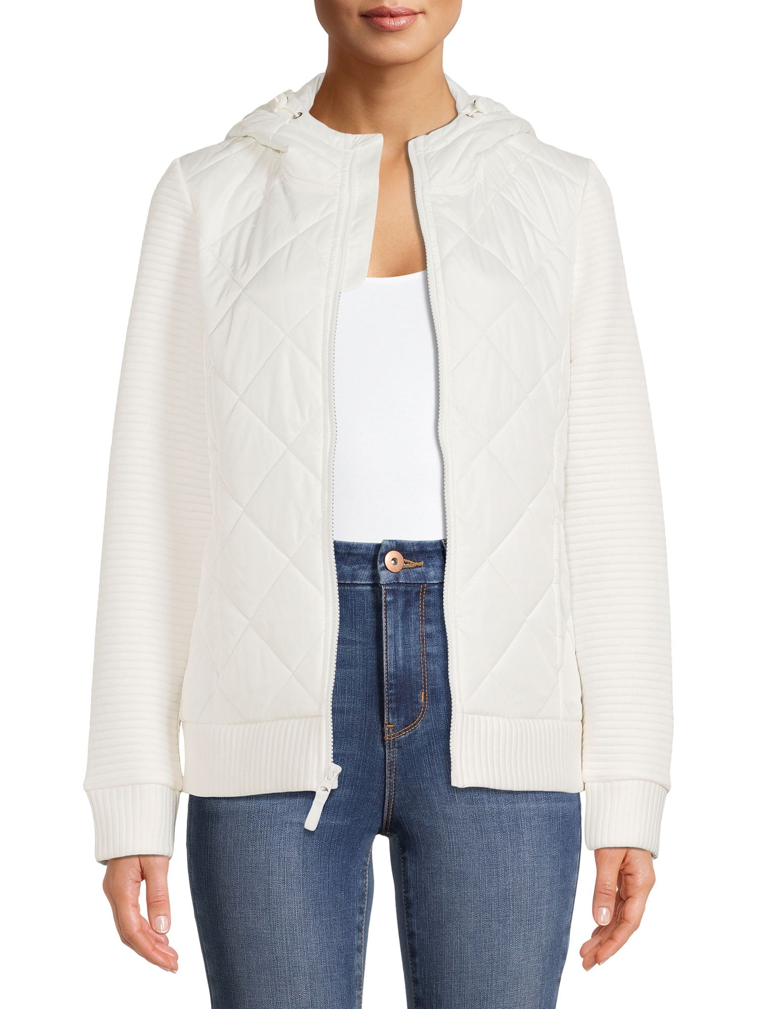 Time and Tru Women's and Plus Quilted Ottoman Jacket - Walmart.com