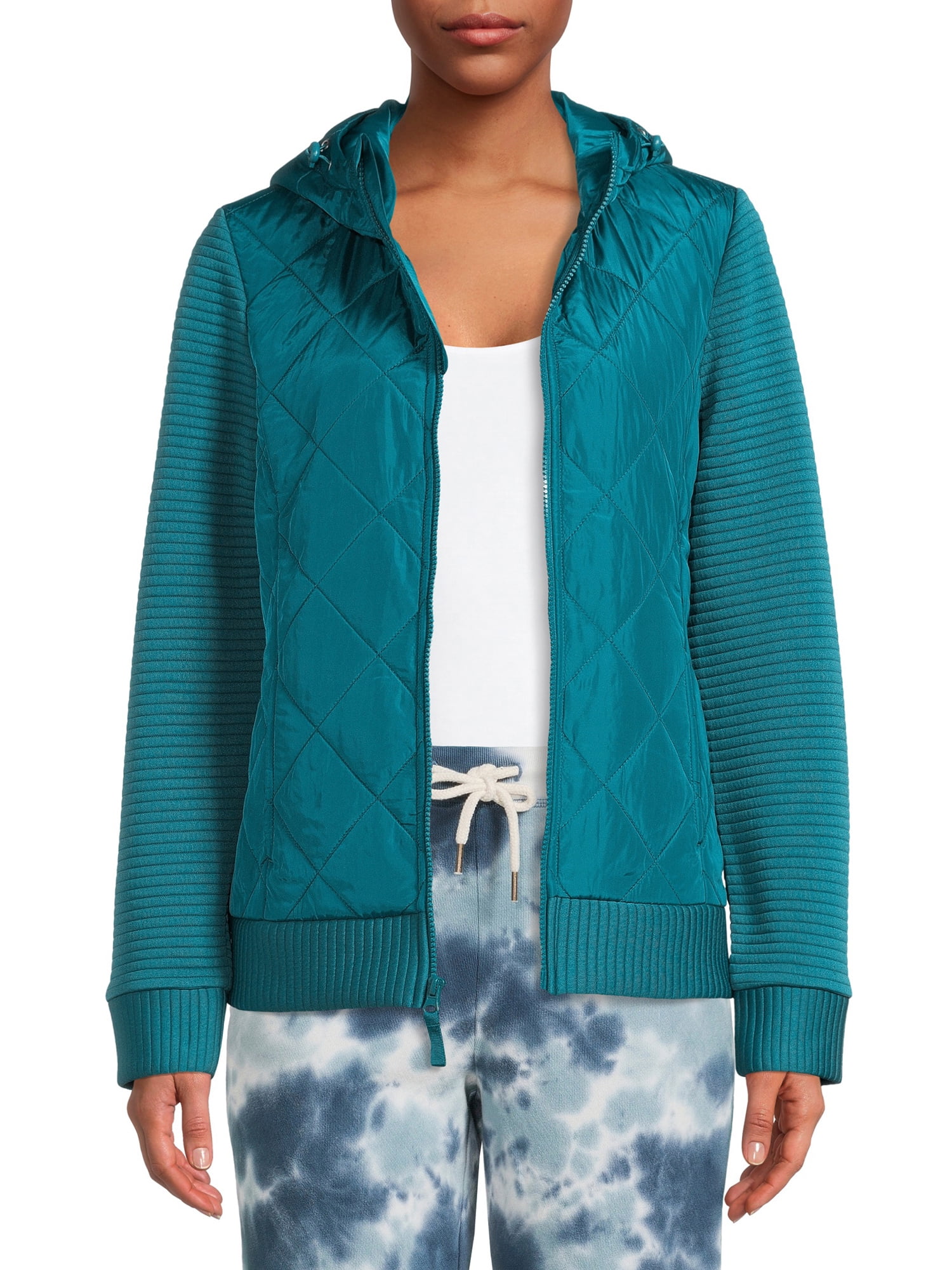 Time and Tru Women's and Plus Quilted Ottoman Jacket - Walmart.com