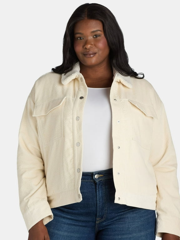 Time and Tru Women's and Women's Plus Denim Jacket, Sizes XS-4X ...