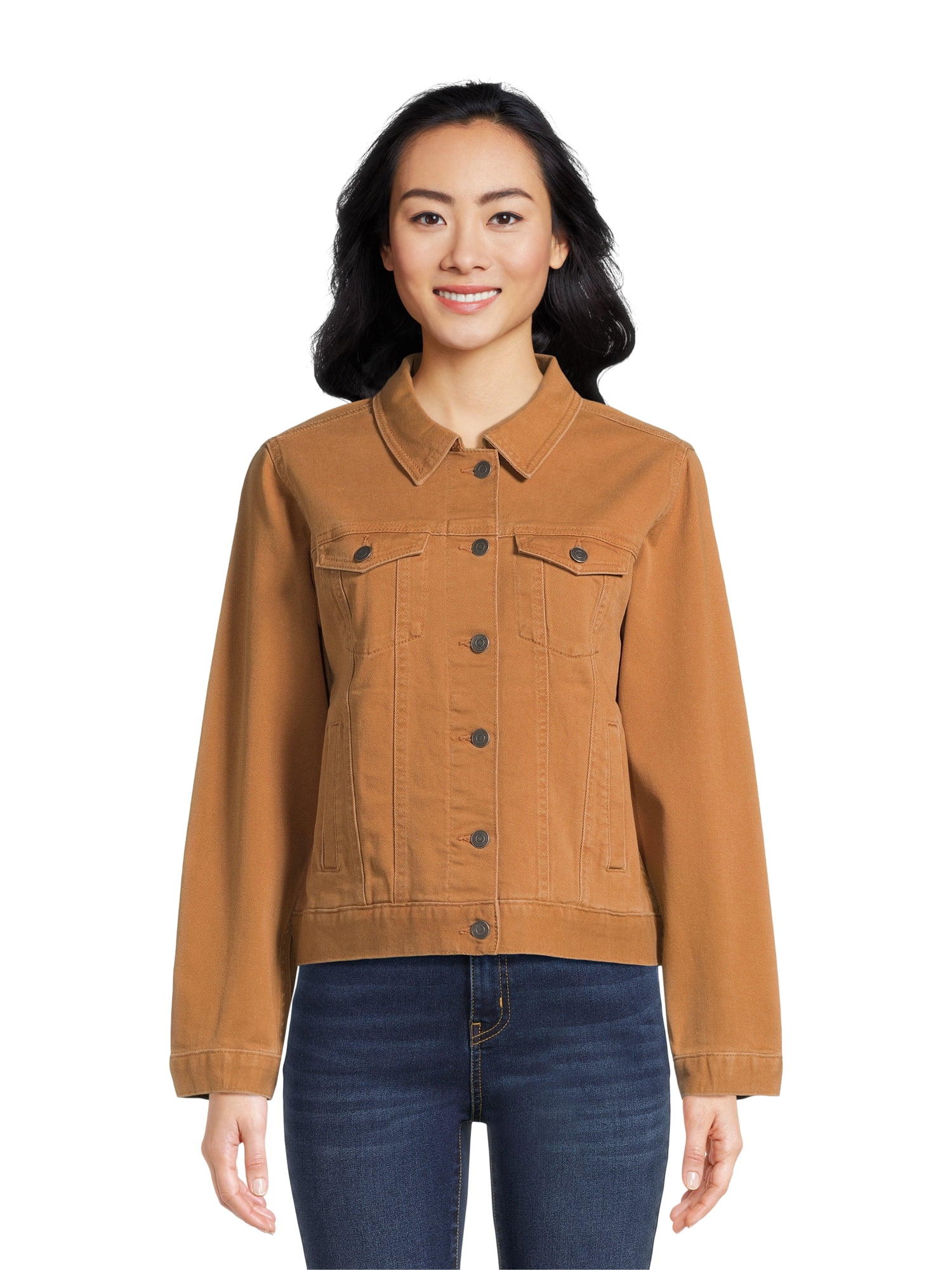 Time and Tru Women's and Women's Plus Denim Jacket, Sizes XS-4X ...