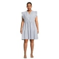 Time and Tru Women's and Women's Plus Mini Dress with Flutter Sleeves ...