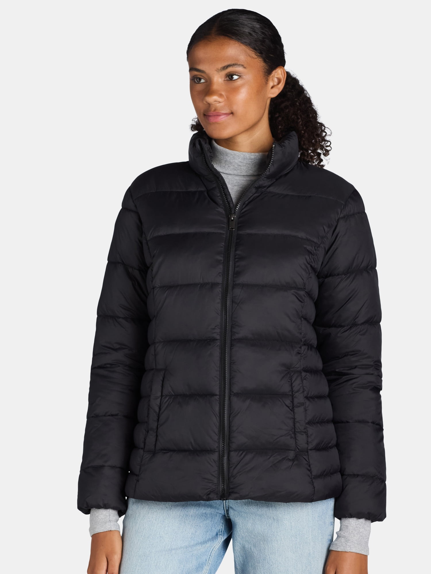 Time and Tru Women's and Women's Plus Puffer Jacket, Sizes XS-3X - Walmart.com